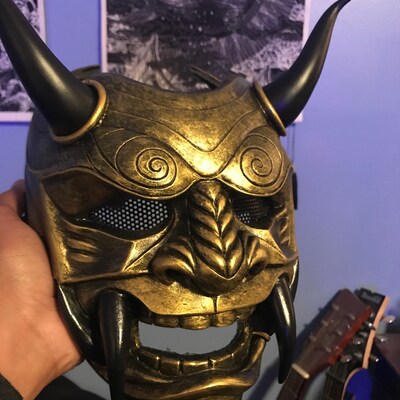 Samurai Assassin Demon Oni BB Gun Airsoft Mask, Halloween Costume ...