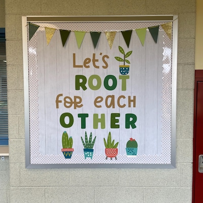 Back to School Bulletin Board Kit Custom Grade Boho Colors Pre-made ...