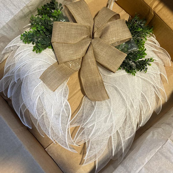 Angel Wings Wreath - Etsy