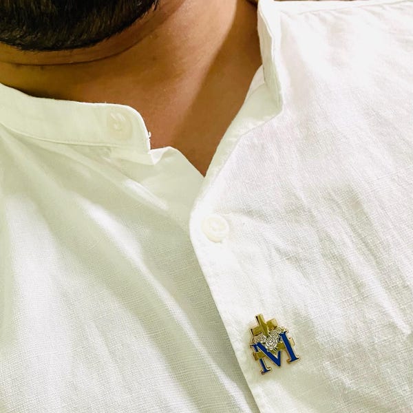 Marian Cross Pin - Etsy