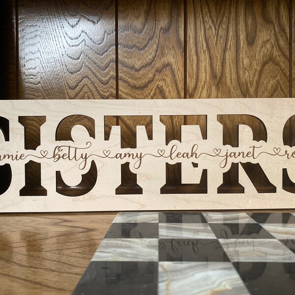 Personalized Sister Wood Sign Home Decor, Gift for Sister, Sister ...
