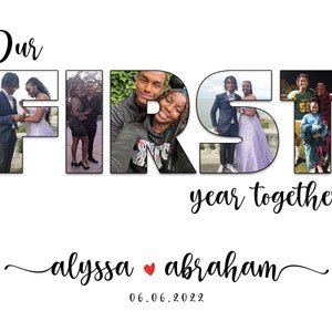 Our First Year Together Personalized Photo Collage, One Year ...