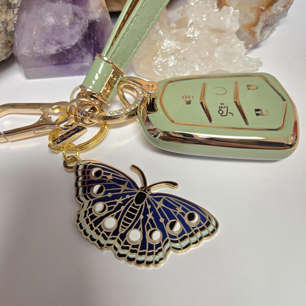 Night Butterfly Enamel Keychain - Lunar Moth - Luna - Moon Phases ...