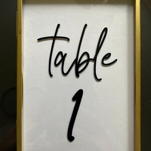 Table Number Sticker, Elegant Wedding Reception Vinyl Decal Numbers ...