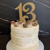 Glitter 13 Birthday Age Cake Topper 13th Birthday Thirteen - Etsy
