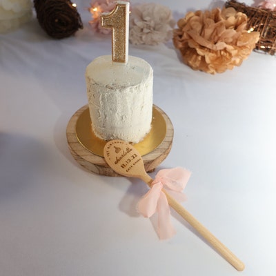 First Birthday Cake Smash Spoon First Birthday Photo Prop Personalized ...
