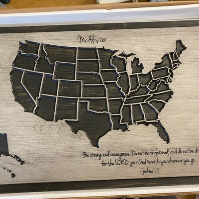 Map to Mark Travels, Can Use Push Pins, US Map, Map of United States ...