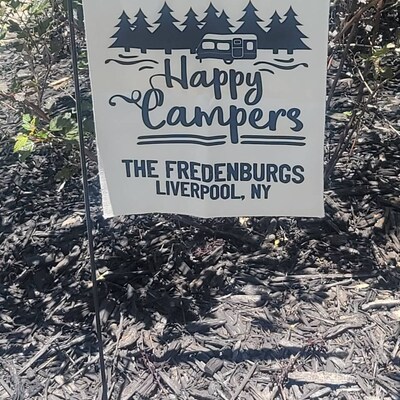 Personalized Camping Flag Camp Name Sign Custom Garden Flag Camper Gift ...