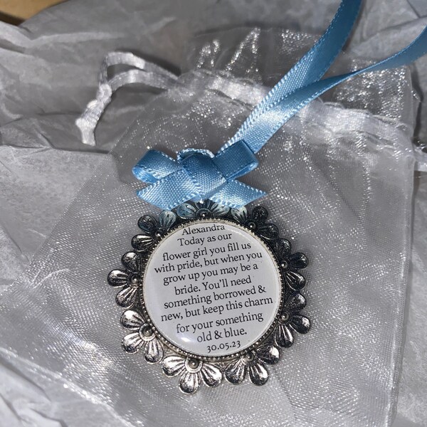 Flower Girl Bridesmaid Something Old Something Blue Keepsake Bouquet ...