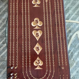 4 Person Extra Large Cribbage Board With Large Metal Pegs - Etsy