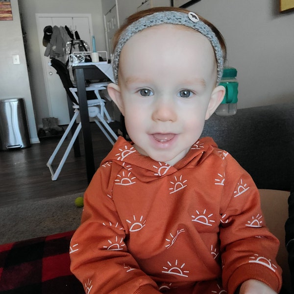 Boho Kid Headband With Chevron / Boho Boy Headband / Crochet Headband ...