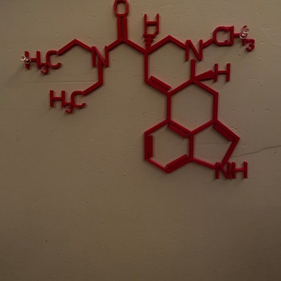 LSD Molecule Wall Decor LSD Molecule Wall Art Chemistry Molecule Art ...