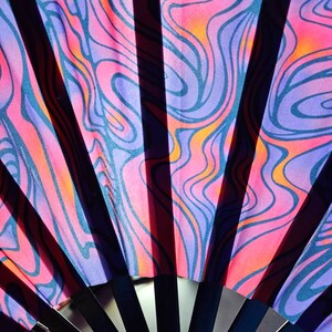 Disco Ball Rave Fan Rave Fan Rave Fan Holster Festival Fan Bamboo Clack ...