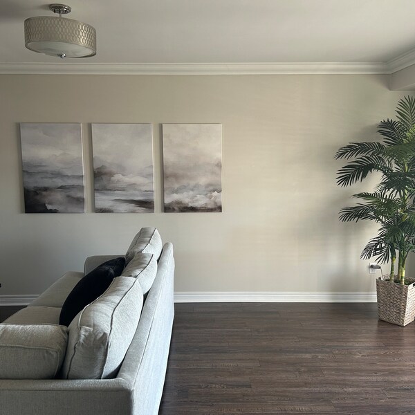 Japandi Wall Art Prints | Set of Two Pieces | Digital Abstract Textured | Neutral Beige Earth ...