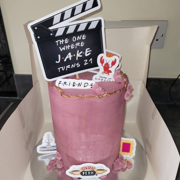 Friends Movie Clapper Board Birthday Cake Topper Personalised Set - Etsy UK