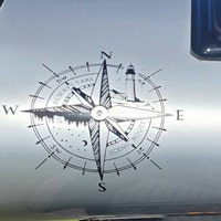 Compass and Mount Sticker, Camper Vinyl Sticker, Caravan Vinyl Decal ...