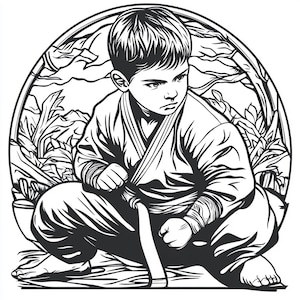 Jiu Jitsu Coloring Book for Young Warriors: Embrace the Art of Jiu ...