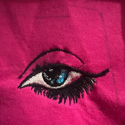 Eyes Embroidery Design, Eyelashes Embroidery Design, 6 Sizes, Instant ...