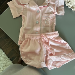 Green Satin Matching Bridesmaid Pajamas Shirt Short Pant Set - Etsy