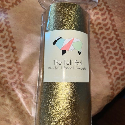 Metallic Felt BRUSHED GOLD Metallic Felt Wool Felt Metallic Wool Felt ...