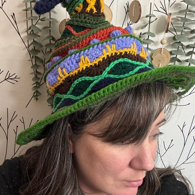 Pattern: Spellworker Witch's Hat / Crochet Pointed Witch Hat - Etsy