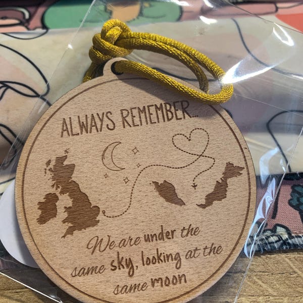 Personalised Under the Same Sky Christmas Bauble, Long Distance Best ...