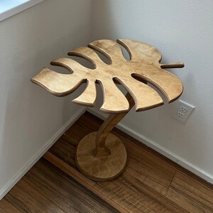 Monstera Table, Plant Stand, Side Table, Monstera Plant Stand, Indoor ...