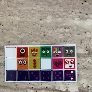 Numberblocks 0 100 Face and Body Stickers, Waterproof, Scratch and UV ...