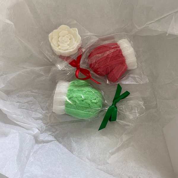 Christmas Mitten Soap - Winter Soap - Holiday Soap - Christmas Gift ...