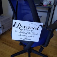 Father of the Bride Memorial Sign Reserved in Memory of Celebrating ...