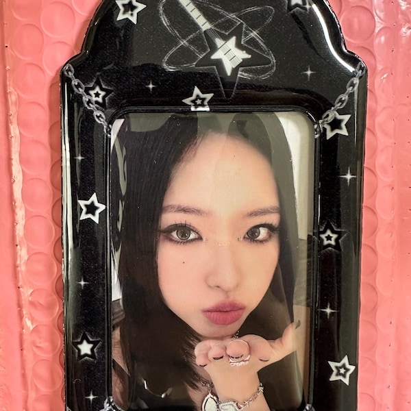Pink Lover Kpop Photocard Holder Keychain, Korean Photo Frame, Cute ...