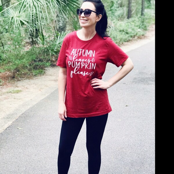 Womens Fall Shirt, Fall Tshirt, Hello Fall Shirt, Hello Autumn Tee ...