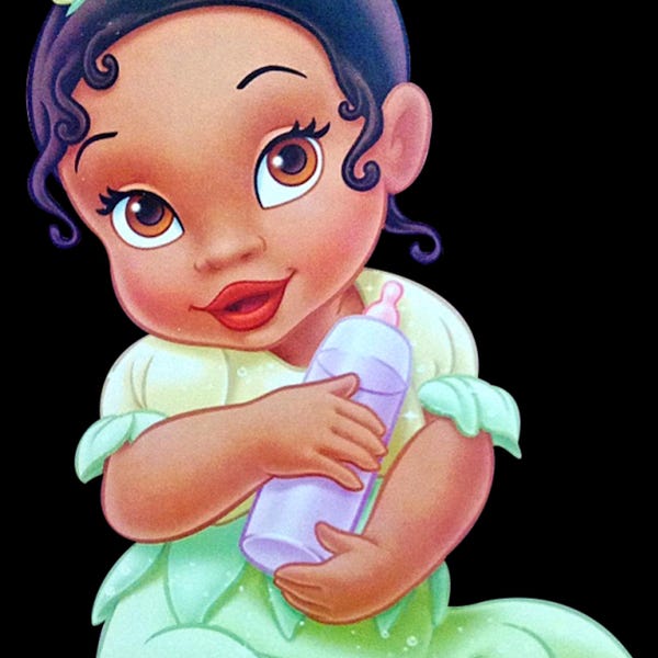 Baby Tiana Clipart PNG Instant Digital Download, Tiana Printables ...