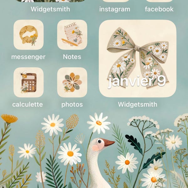 Cottagecore Phone Icons Cute App Icons Summer Romantic iPhone Icon Pack ...