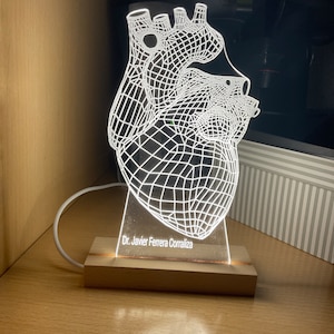 Cat on the Moon Led Night Light, 3D Illusion Table Lamp for Animal ...