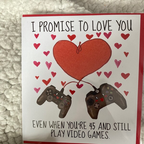 Cute Love Card for Video Game Lovers, Happy Anniversary Card, Love ...