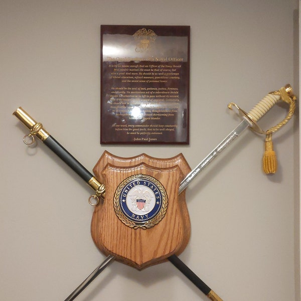 Military Sword Display Wall Plaque - Etsy