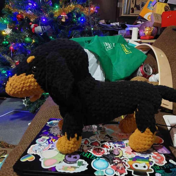 Dachshund Crochet Pattern, Stuffed Dog, Dog Toy, Plush Pattern ...