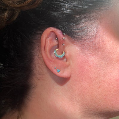 Minimalist Rolo Chain Helix Hoop Earrings Rook Piercing Hoop - Etsy