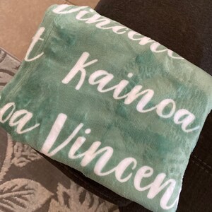 Plush Minky Name Blanket | Etsy