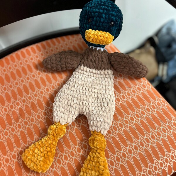 No-sew Miles Mallard Duck Snuggler Crochet PATTERN Duck Amigurumi ...