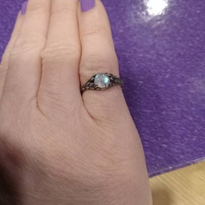 Nature Engagement Ring Iya With Garnet 14k White Yellow Rose - Etsy