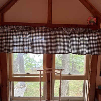 Black and White Buffalo Check Valances Homespun Valance Farmhouse ...