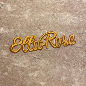 Custom Embroidered Name Iron on Patch Script Font Personalized Your Name Freestanding Applique ...