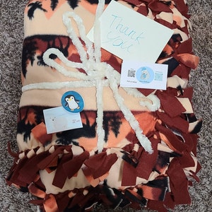 Super Soft Fleece Hand Tied Penguin Blanket Cabin Fleece - Etsy