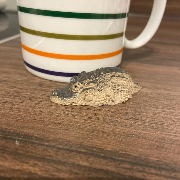 The Chubby Reclining Crocodile Sculpture is the Ideal Crocodile Tea Pet ...
