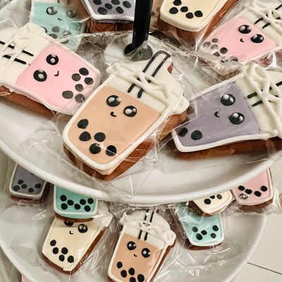 Boba Bubble Tea MINI Cookies - Etsy