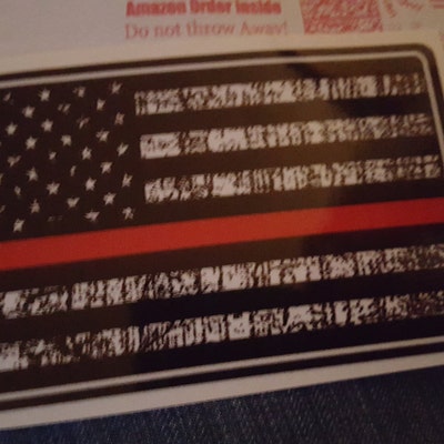 Fire Dept Support Red Line American Flag Decal/sticker free Shipping - Etsy