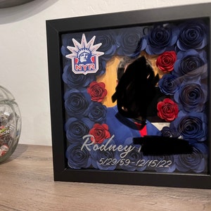Initial Letter Paper Flower Shadow Box - Etsy