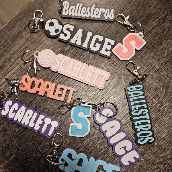 Custom 3D Printed Keychain - Custom Key Chain - Name Keychain - Custom ...